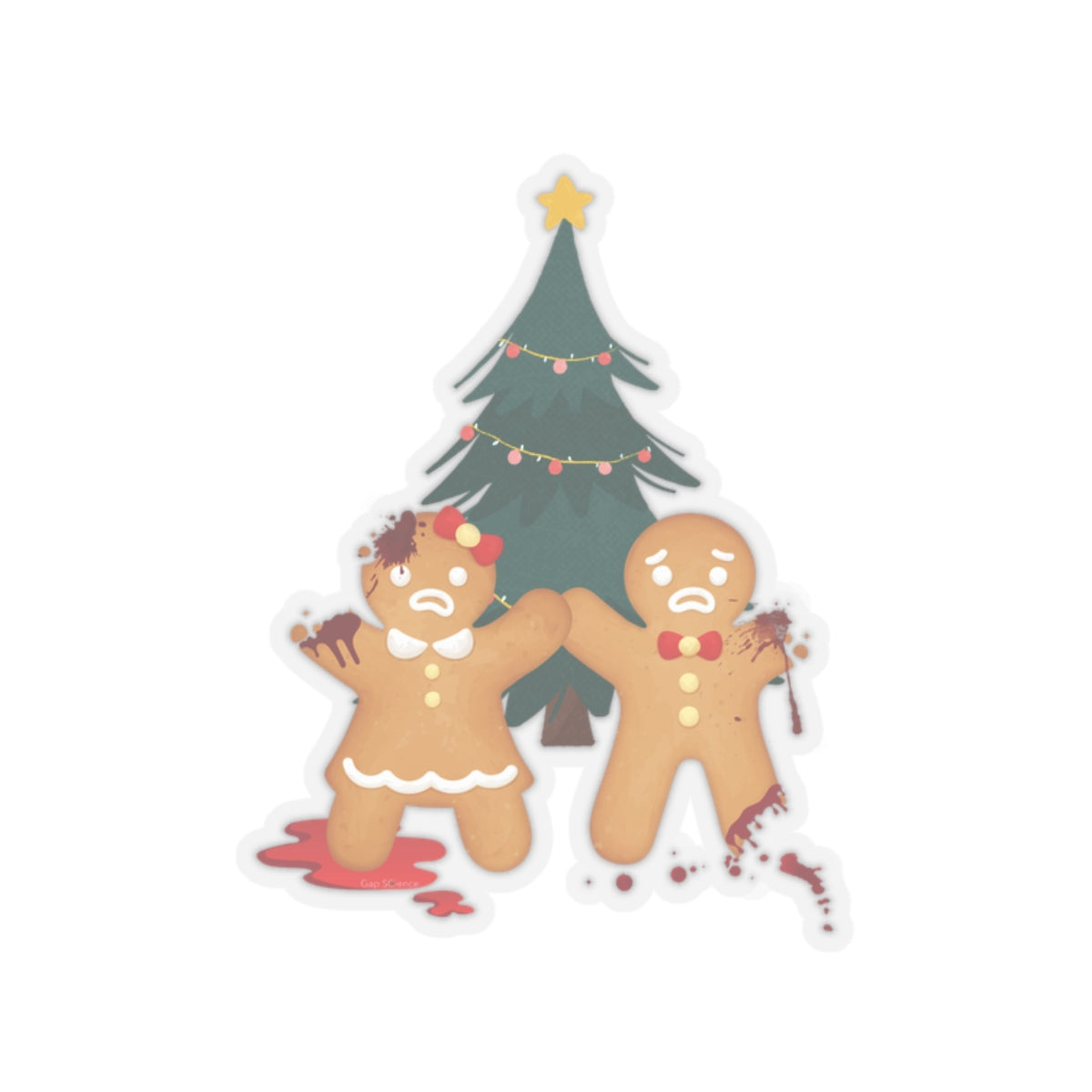 "Gingerbread Crime Scene" Vinyl Adhesive Sticker – Gap Science