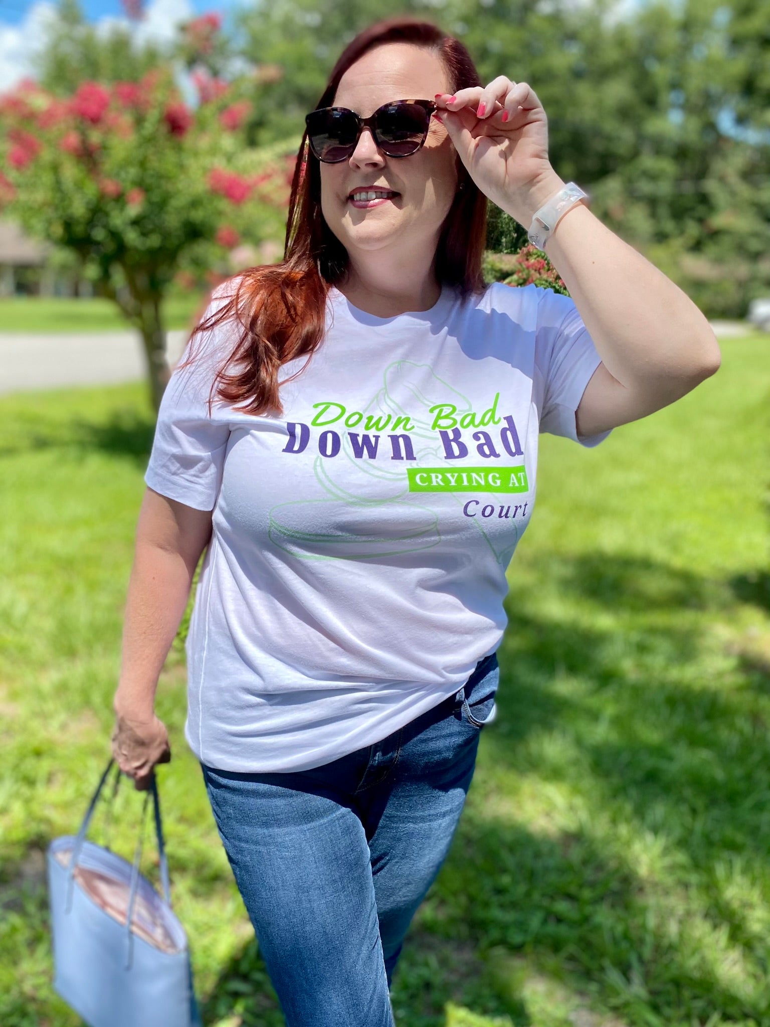 "Down Bad Crying at Court" Unisex Jersey Short Sleeve Tee – Gap Science