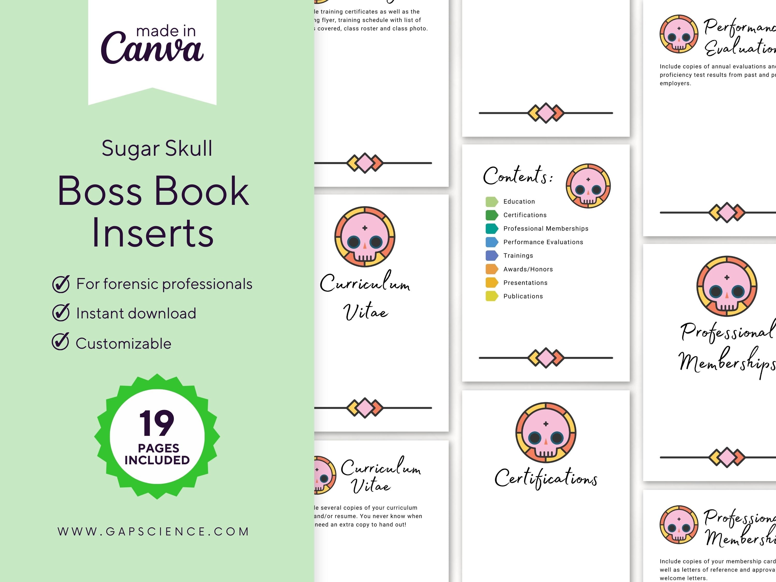 Sugar Skull Boss Book Inserts – Gap Science